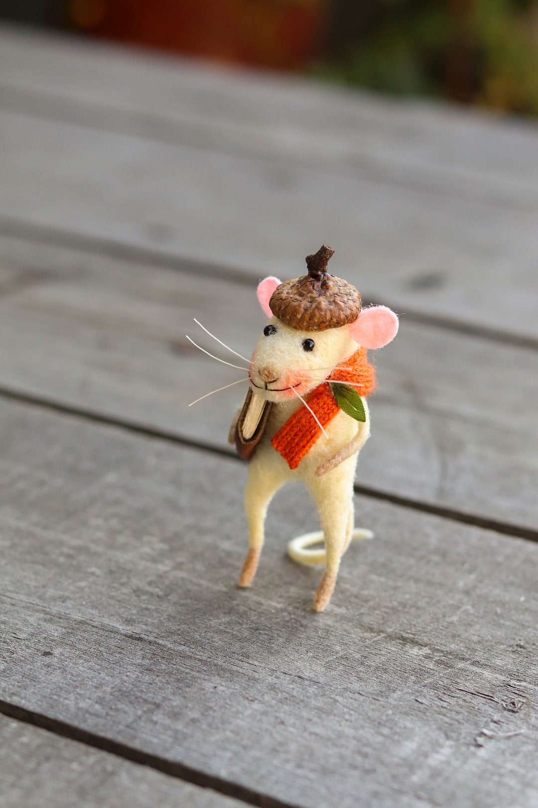 Needle Felt Mouse Miniature Mouse Felt Mouse Dollhouse Mouse Needle ...
