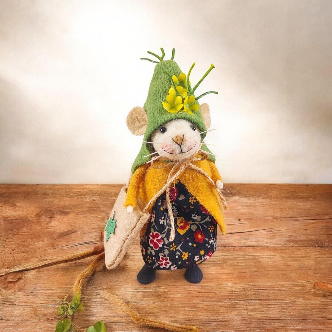 Needle Felt Mouse Miniature Mouse Cute Mouse Dollhouse Mouse Realistic ...