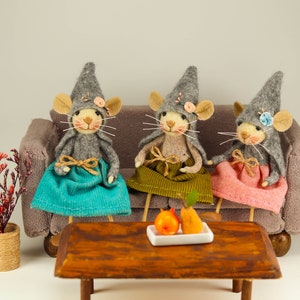 Needle Felted Mouse Wool Mouse Waldorf Animal Miniature - Etsy