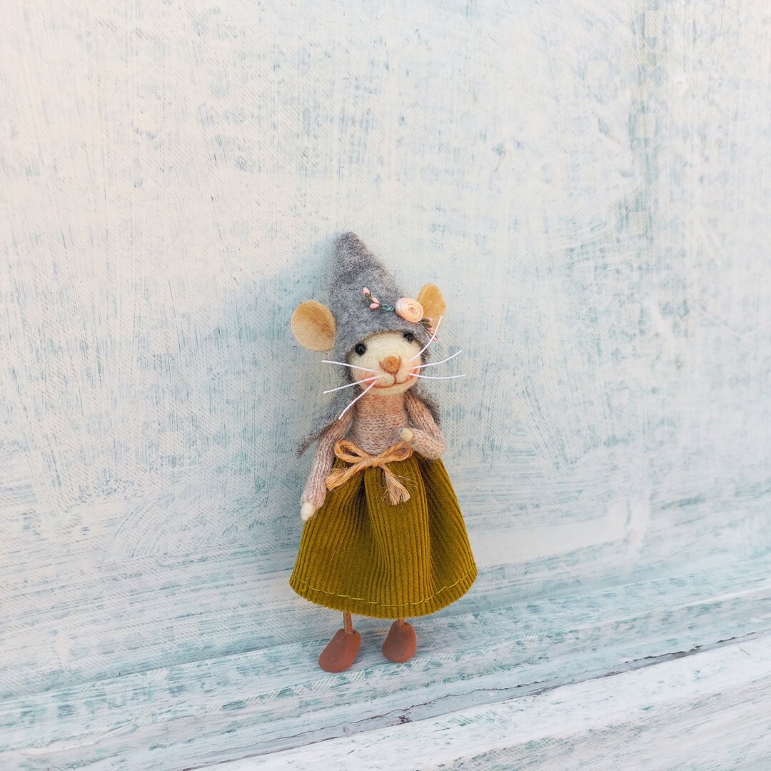 Needle Felted Mouse Wool Mouse Waldorf Animal Miniature - Etsy
