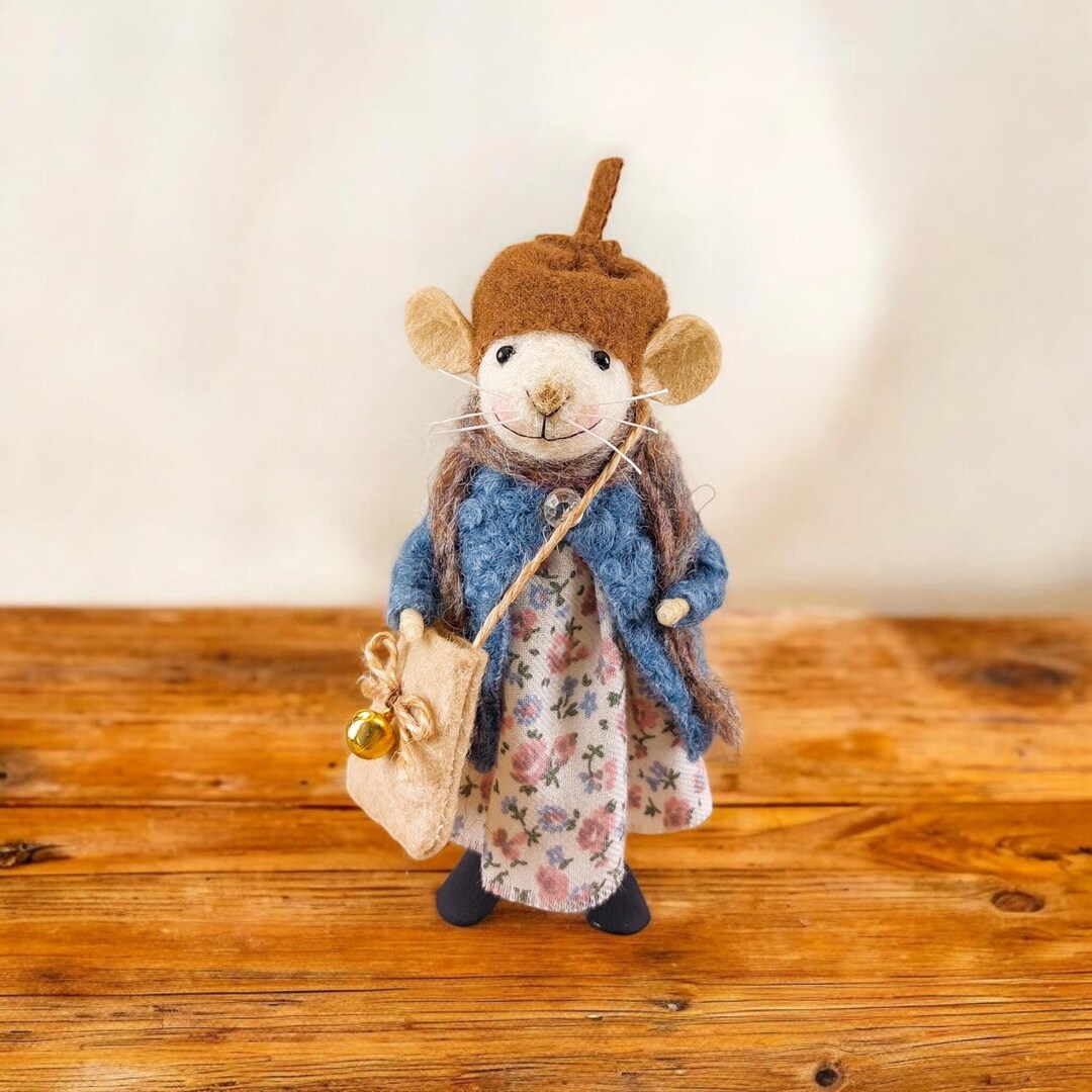 Miniature Mouse, Waldorf Animal, Christmas Gift, Soft Sculpture, Eco ...