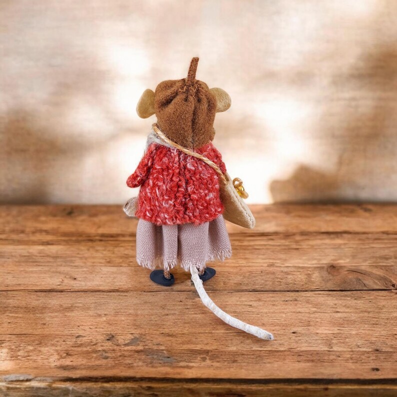 Christmas Mouse Felt Heart Mouse Christmas Gift for Her Wife Girlfriend ...