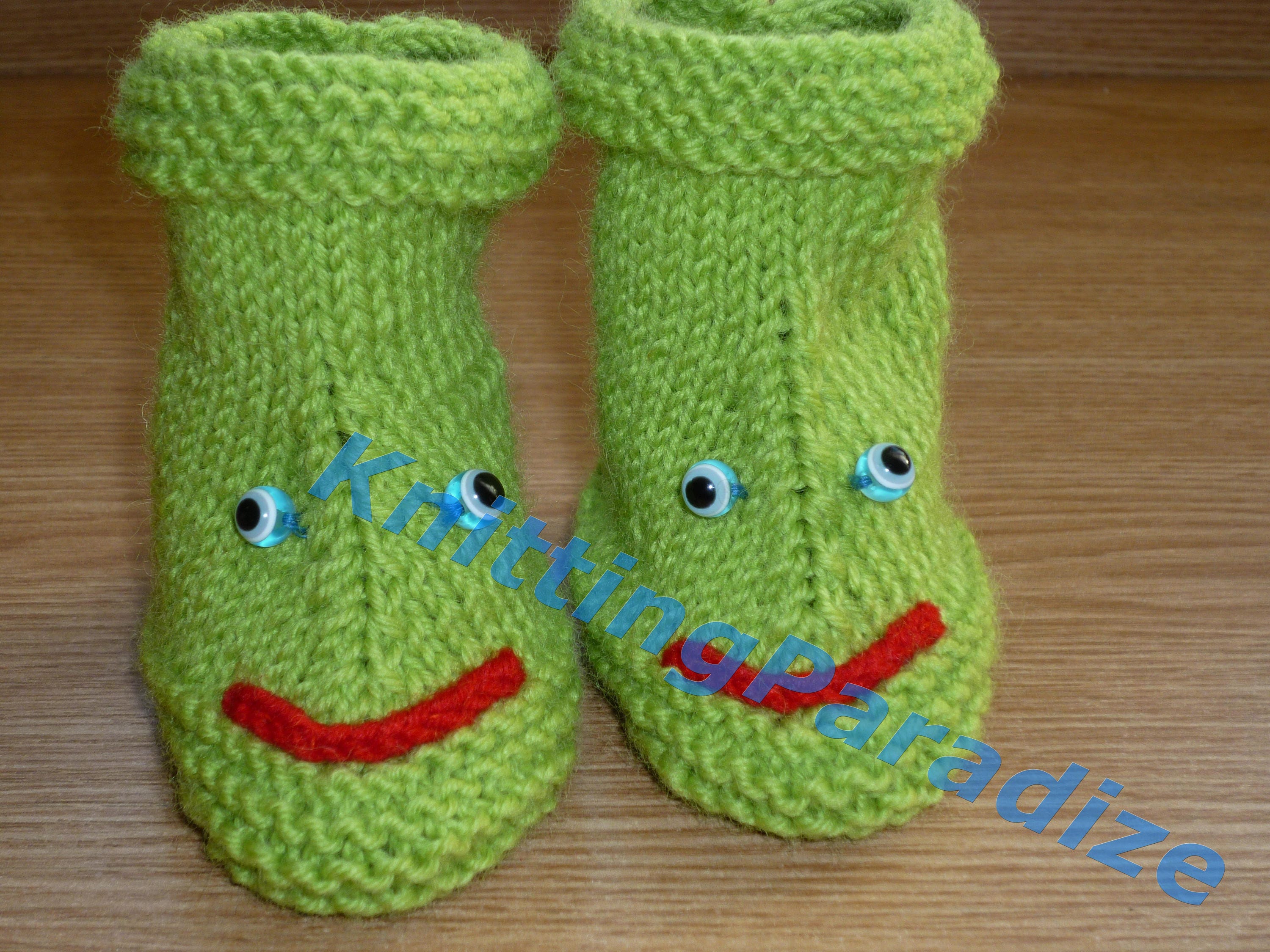 A Frog Baby Booties, Funny Baby Booties, Knitted Baby Booties, Handmade ...