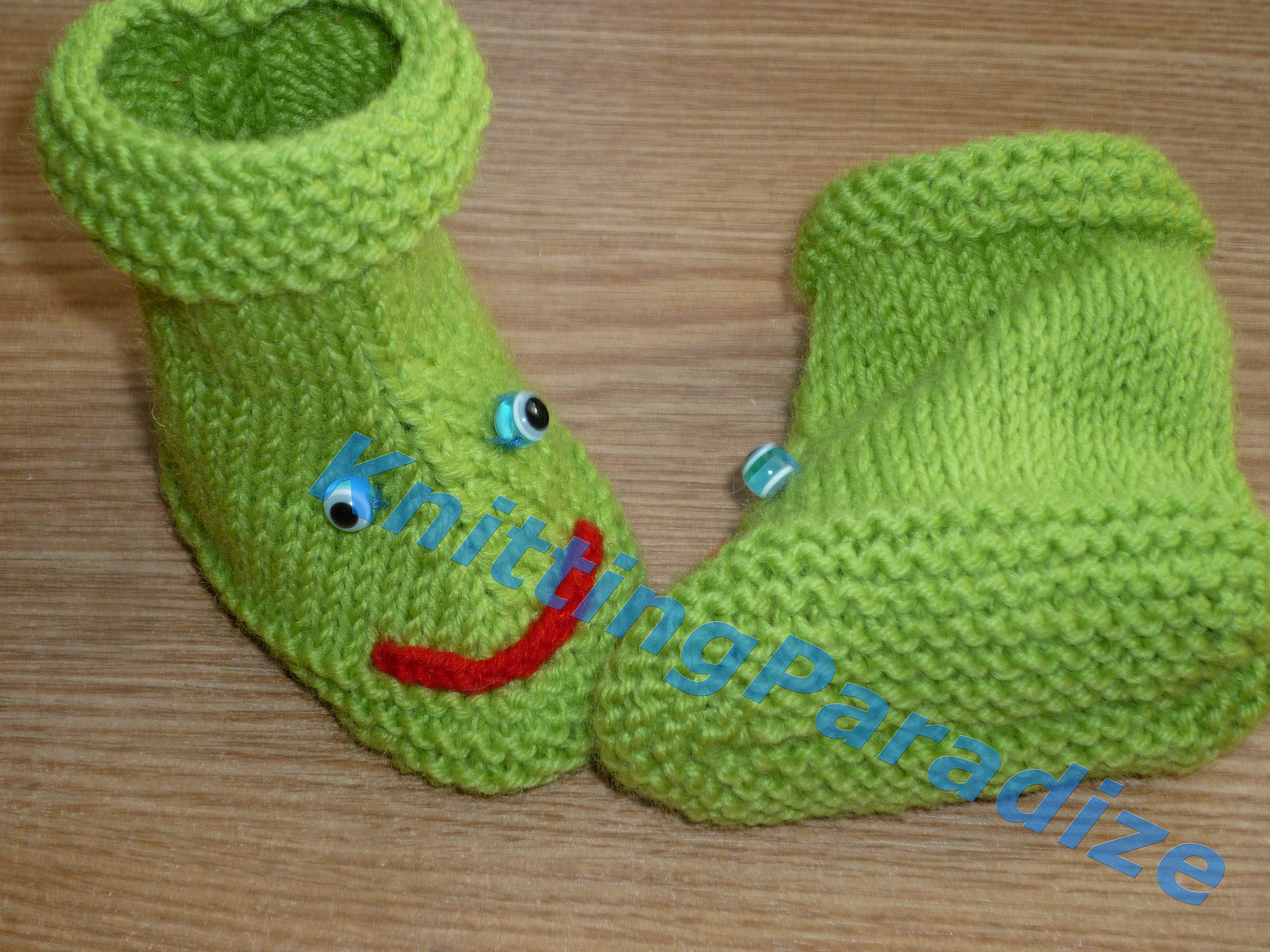 A Frog Baby Booties, Funny Baby Booties, Knitted Baby Booties, Handmade ...