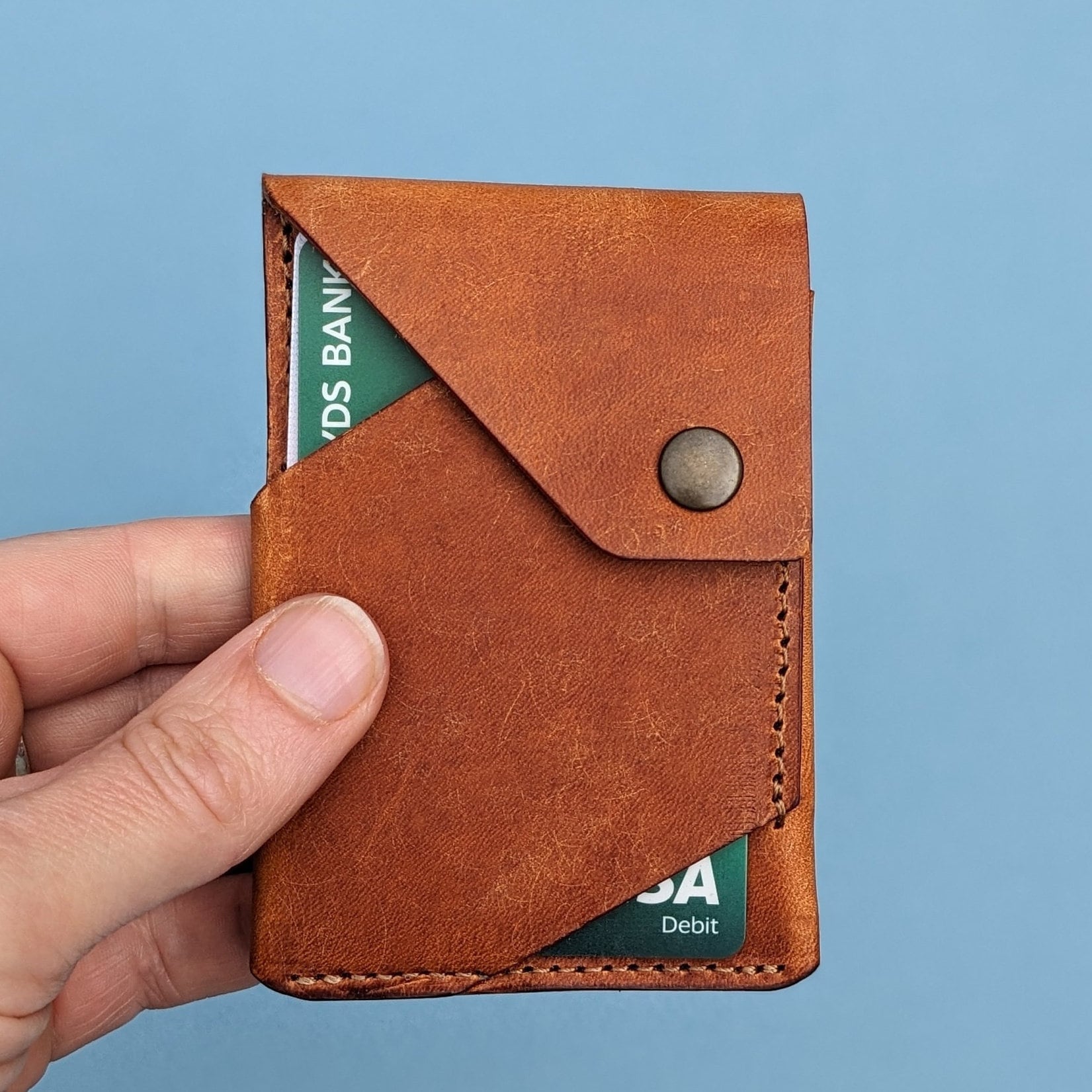 Handmade Rustic Minimalist Leather Wallet - Etsy