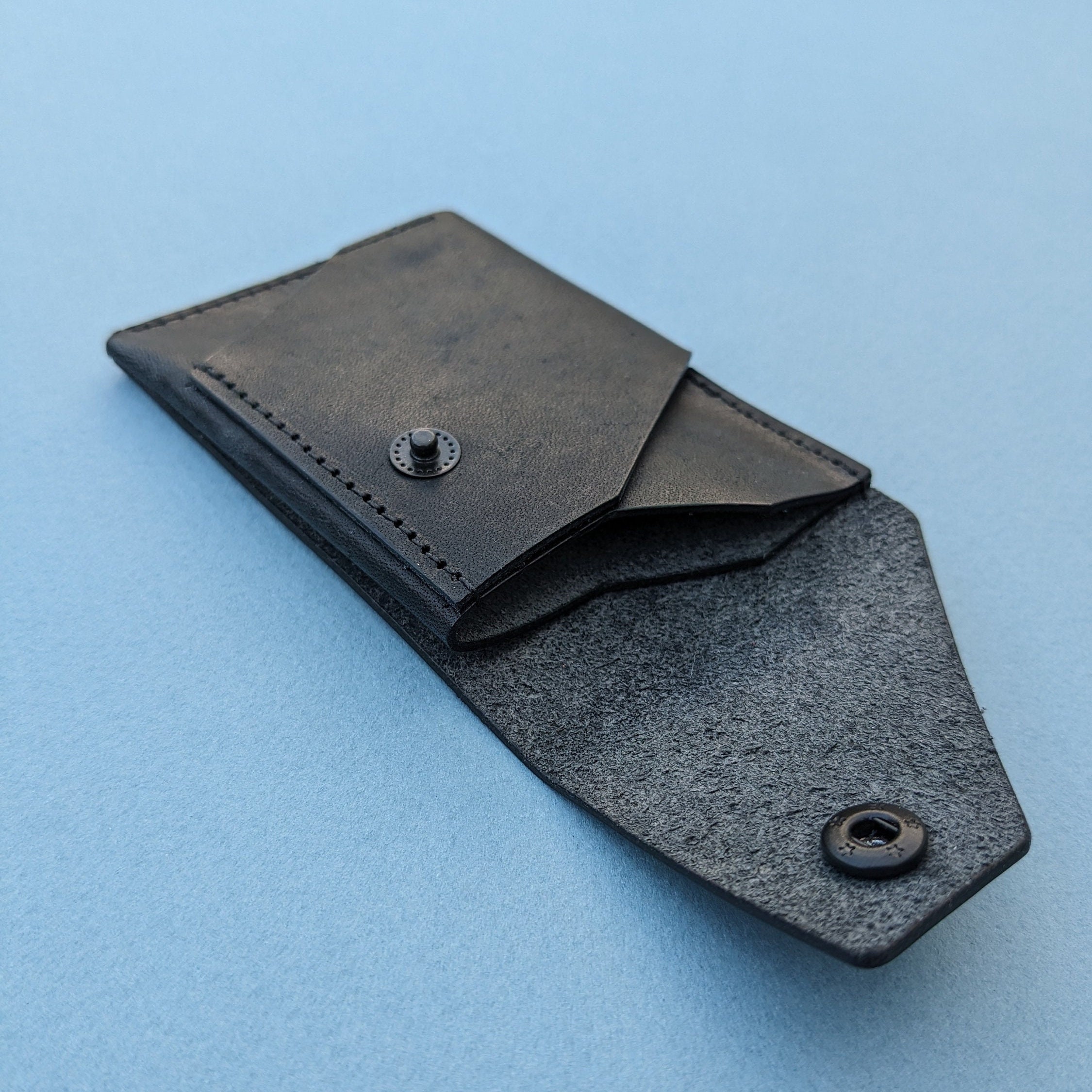 Handmade Rustic Minimalist Leather Wallet - Etsy