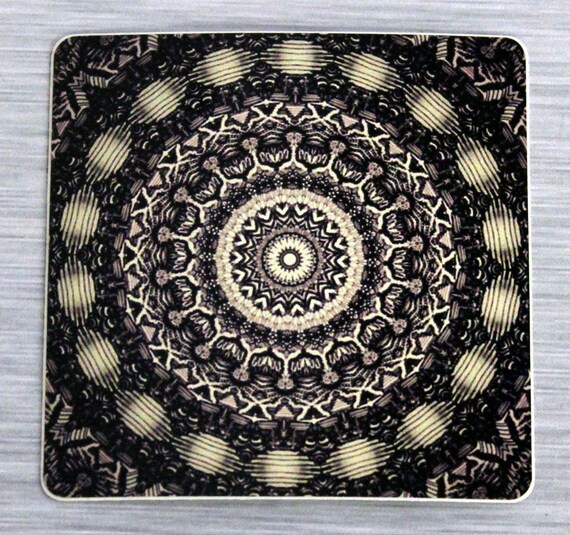 Steel Weave Mandala Sticker Outdoor Bumper Stickers | Etsy