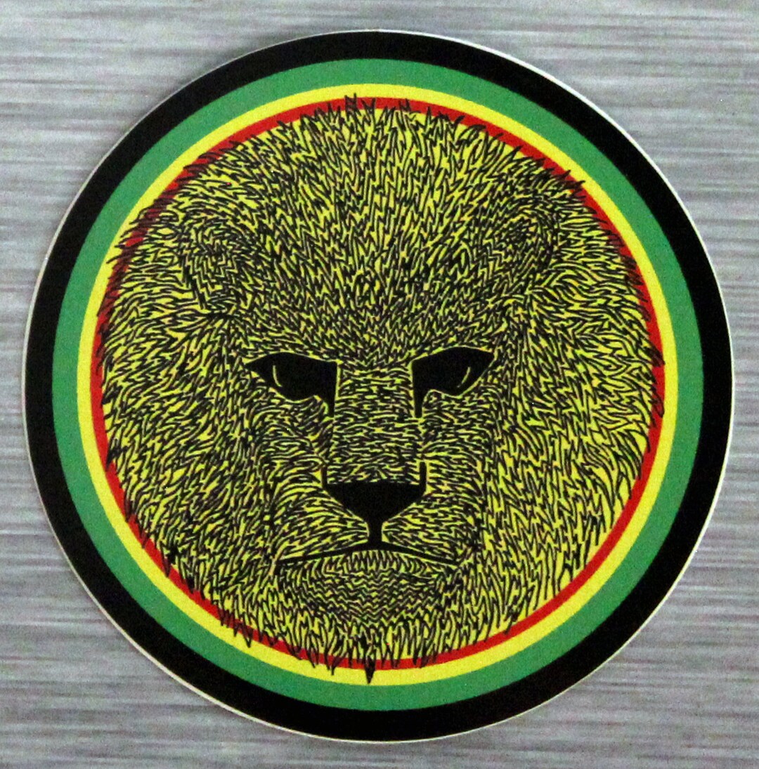 Rasta Lion Sticker Outdoor Bumper Sticker | 304 - Etsy