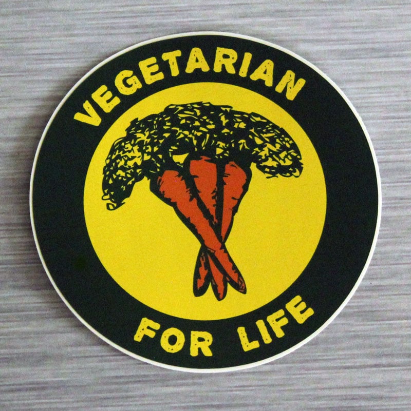 Vegetarian for Life Sticker Outdoor Bumper Stickers 517 | Etsy