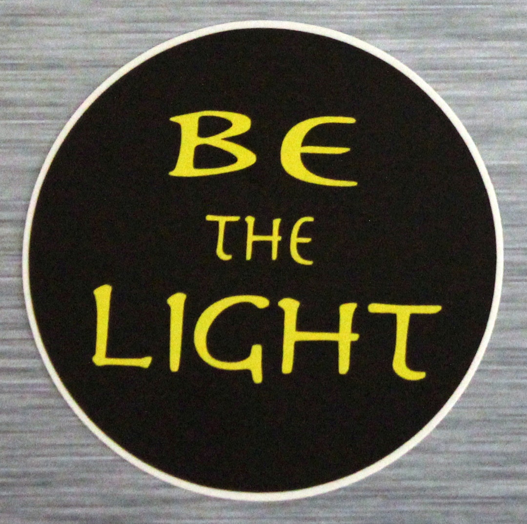 Be the Light Sticker | Yoga Spirituality Bumper Stickers - Etsy