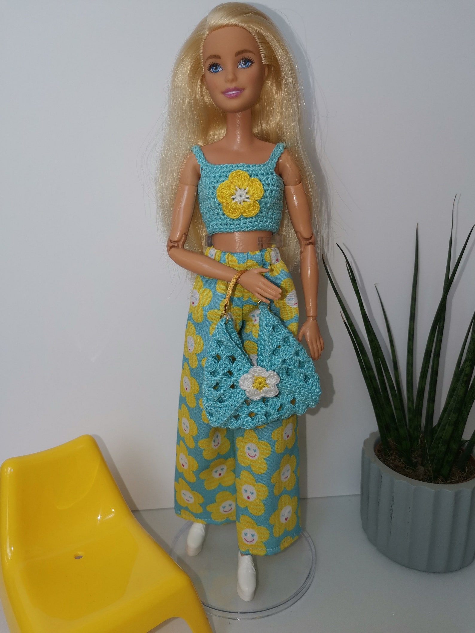 Handmade Outfit for 11.5 Inch Fashion Doll, Elasticated Pants With ...