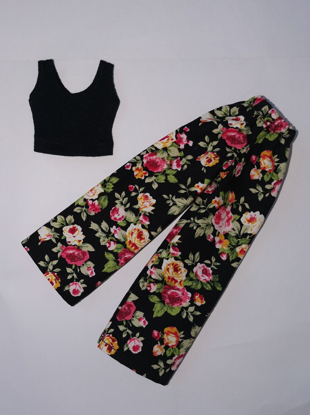 Handmade Outfit for 11.5 Inch Fashion Doll, Elasticated Pants With Tank ...