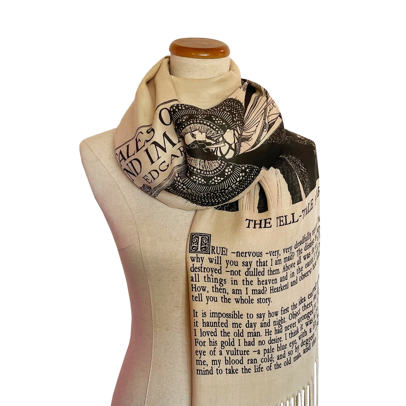 The Tell-tale Heart by Edgar Allan Poe Shawl Scarf Wrap, Horror Story ...