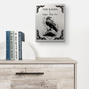 The Raven by Edgar Allan Poe Wall Art Metal Panel. Literary Wall Art ...