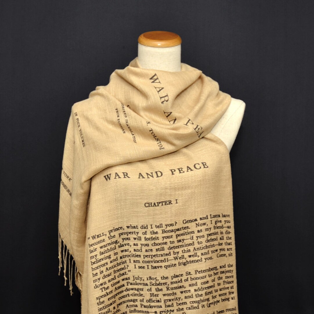 War and Peace by Leo Tolstoy Shawl/scarf - English Version - Etsy