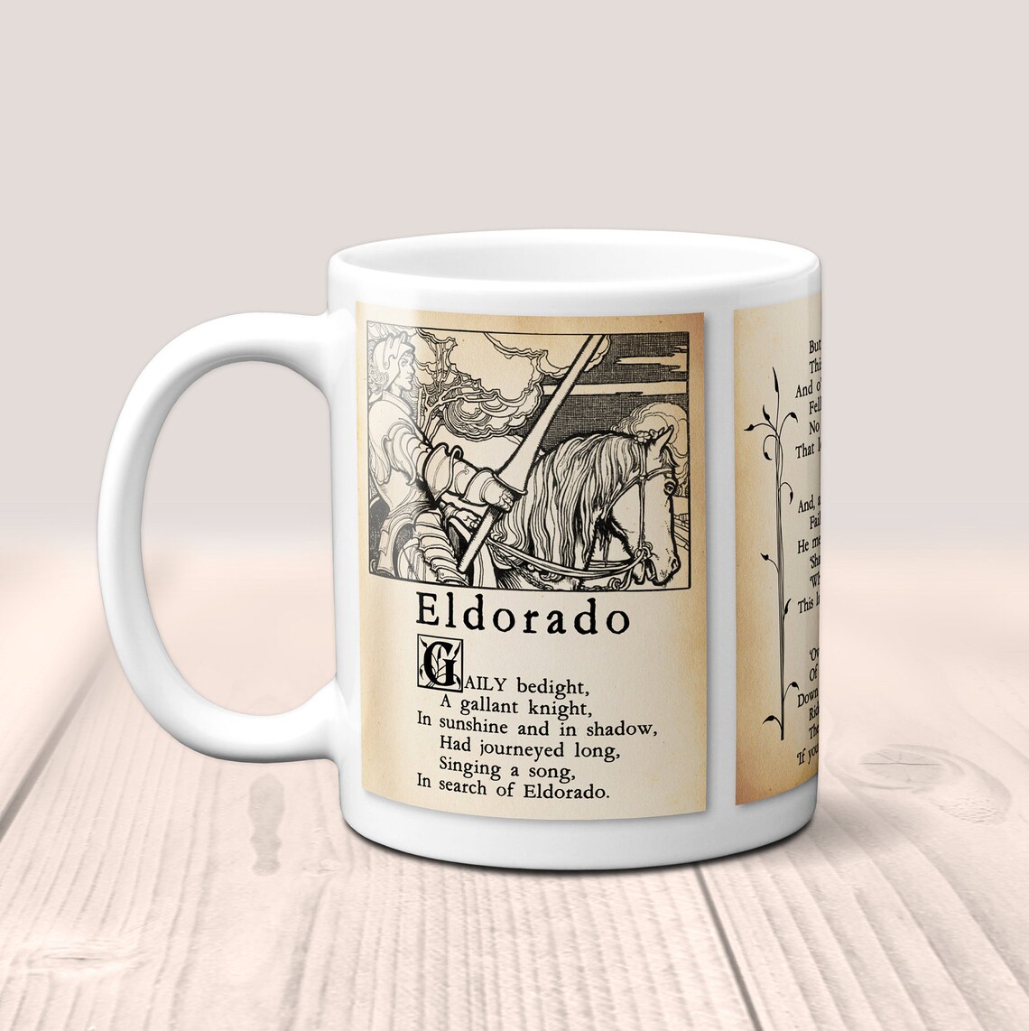 Eldorado by Edgar Allan Poe Mug. Coffee Mug With Full Text of - Etsy