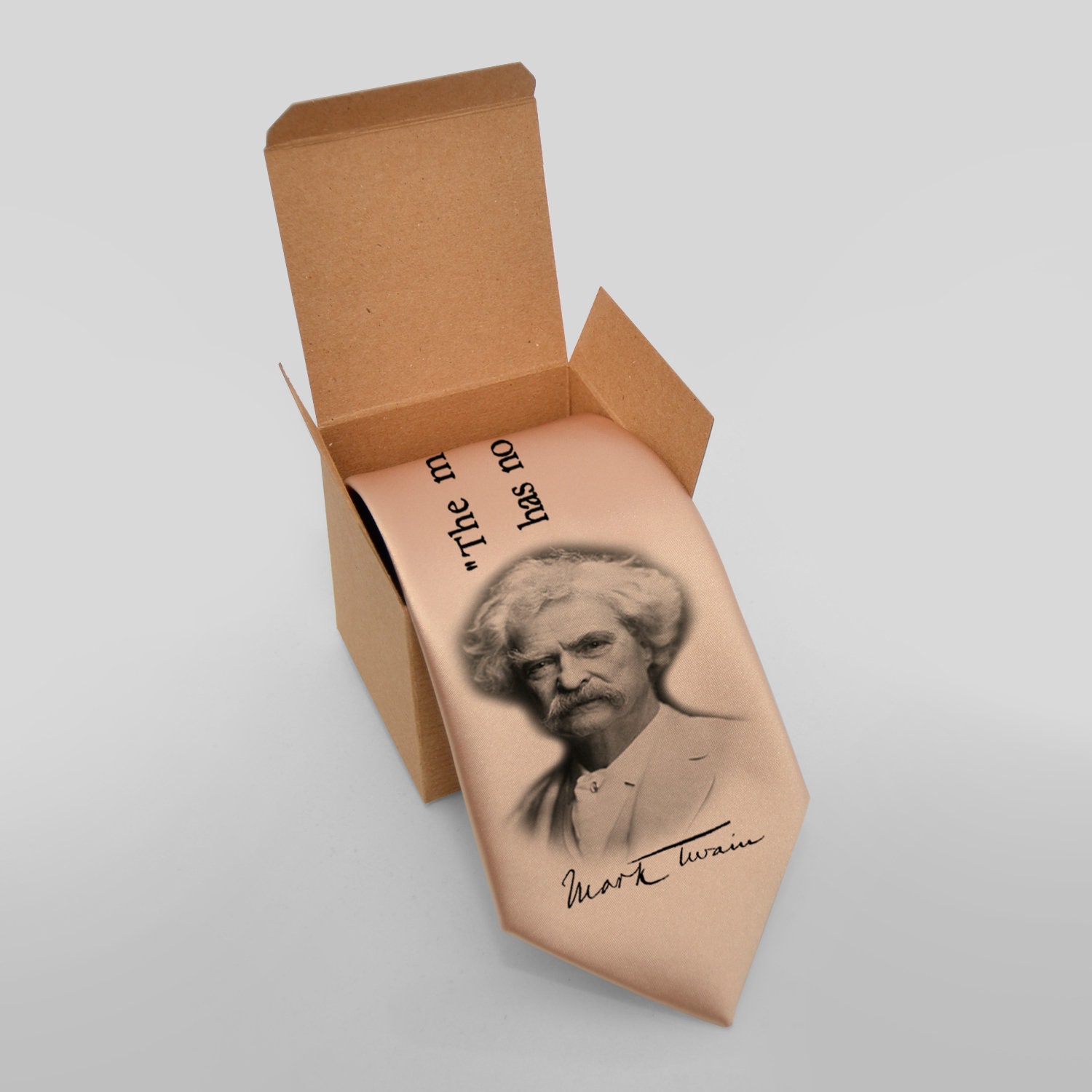 Necktie With Mark Twain's Quote, Book Necktie, Tie With Quote - Etsy