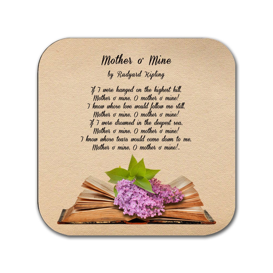 Set of 6 coasters with poems about Mother. Featuring six | Etsy