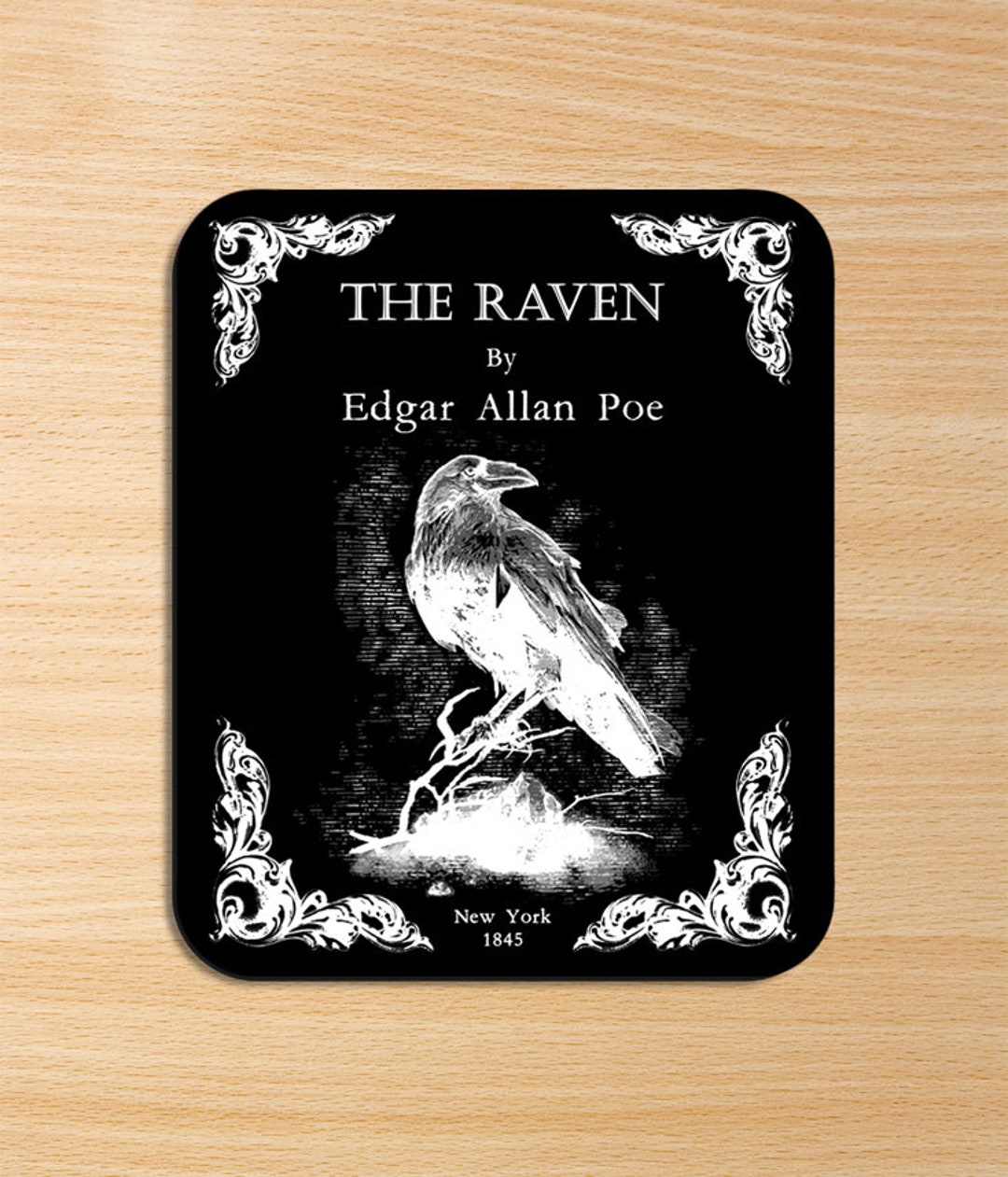The Raven by Edgar Allan Poe Mouse Pad. Literary Mousepad With the ...