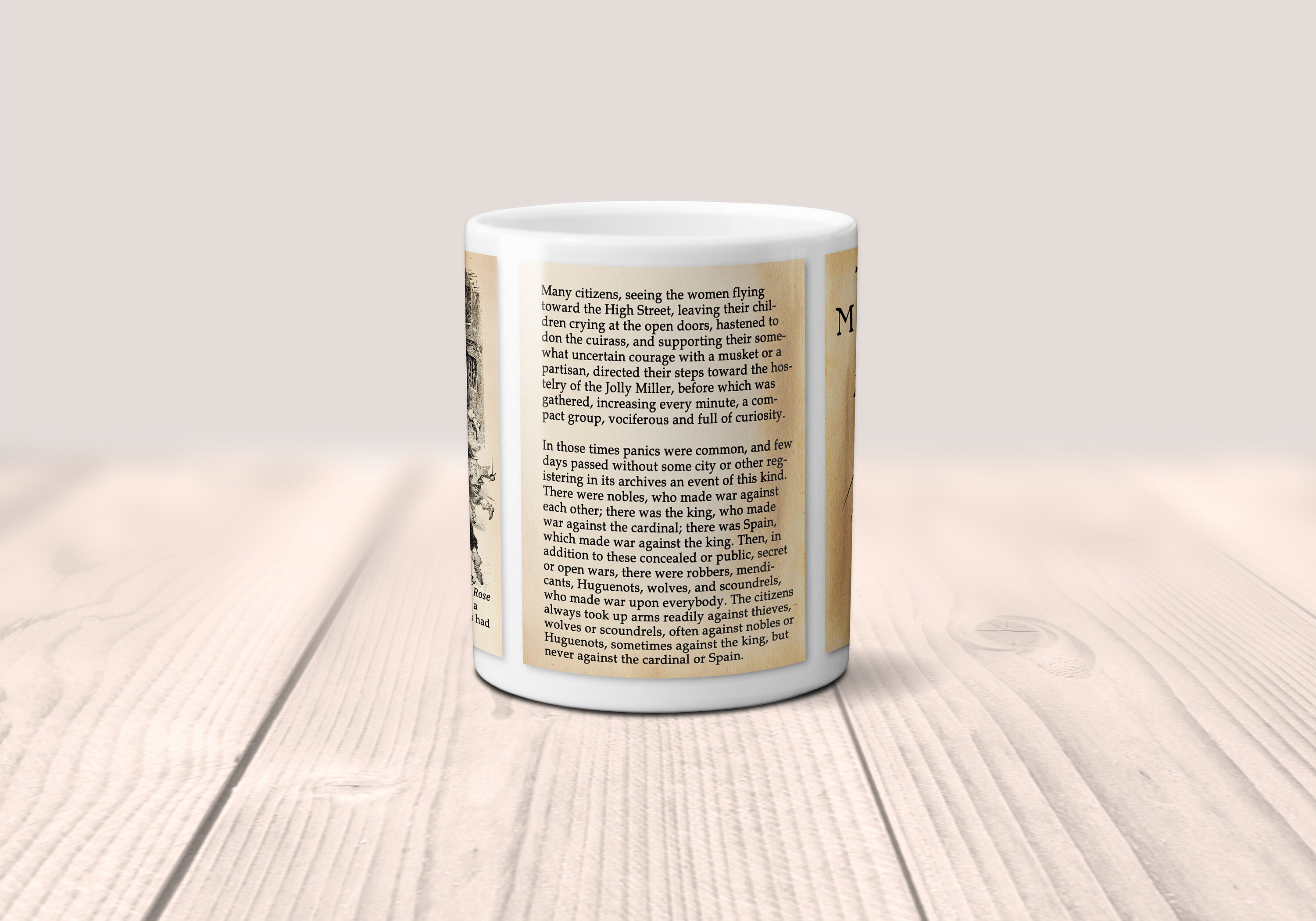 The Three Musketeers by Alexandre Dumas Mug. Coffee Mug With Three ...