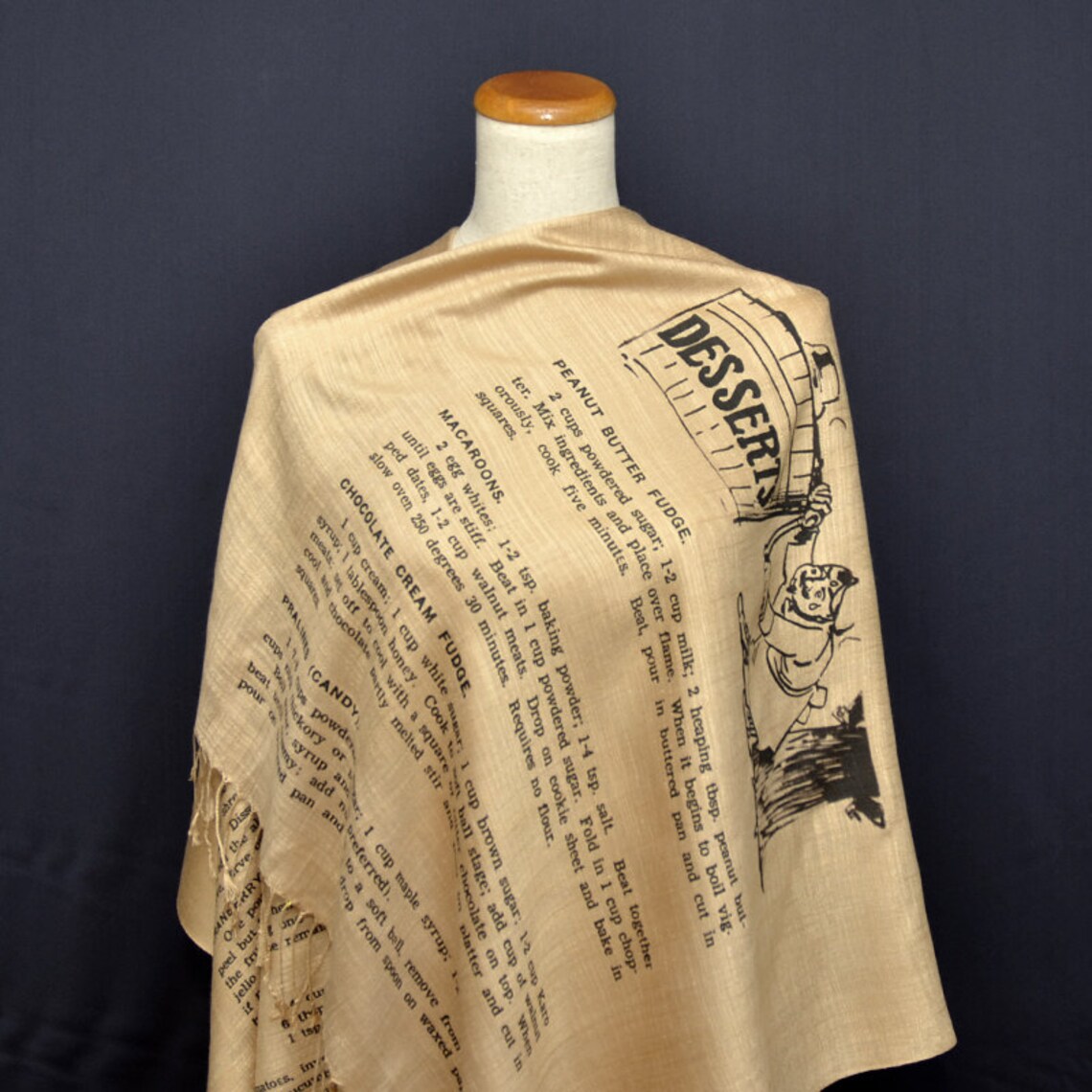 Recipe Scarf Cooking Scarf Cookbook Scarf Cooking Book - Etsy Israel