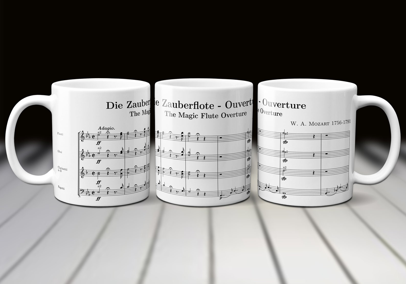 Music Mug, Claude Debussy, Frederic Chopin, Antonio Vivaldi, Johann ...