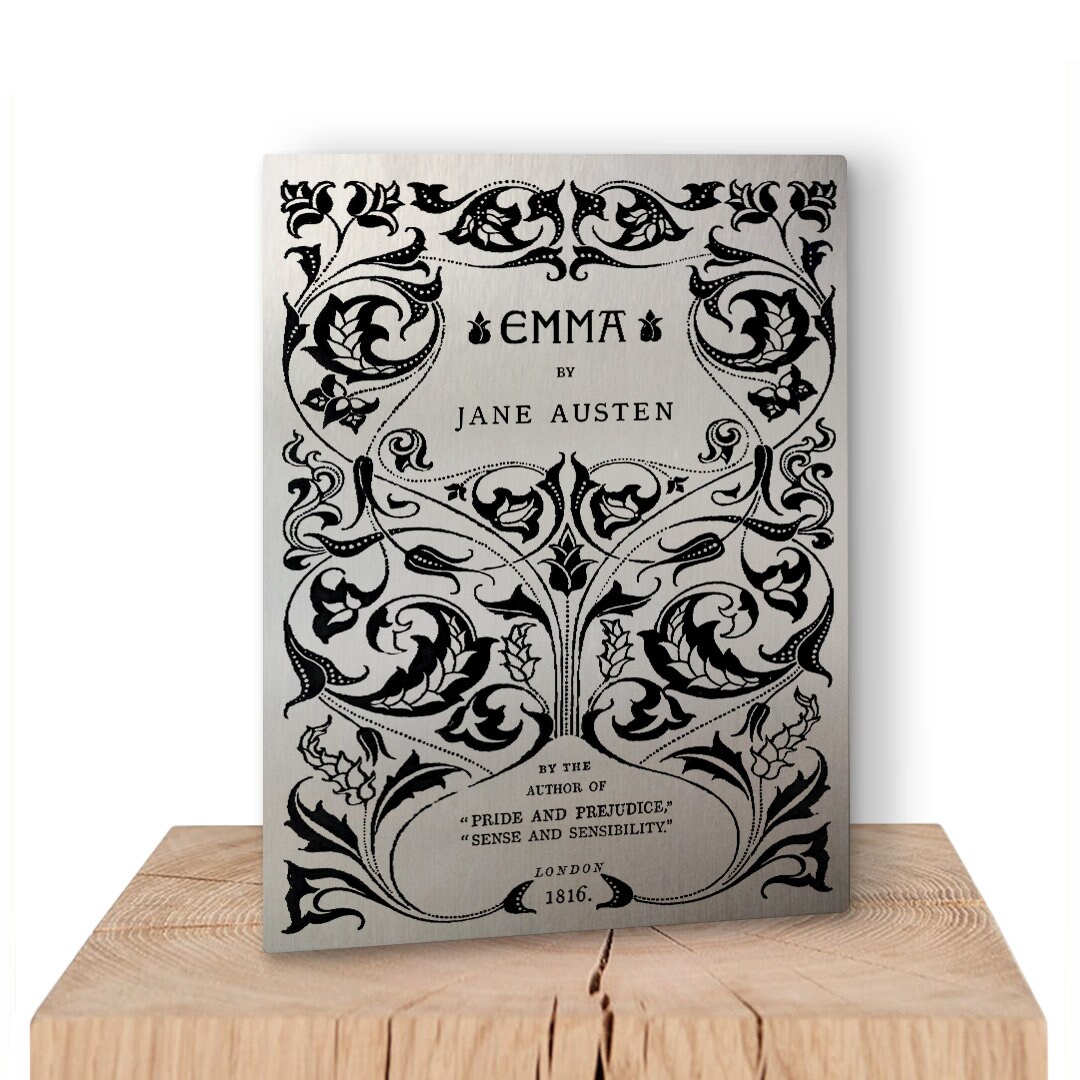 Emma by Jane Austen Wall Art Metal Panel. Literary Wall Art With Emma ...