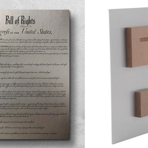 Bill of Rights Wall Art Metal Panel. First Ten Amendments to the United ...