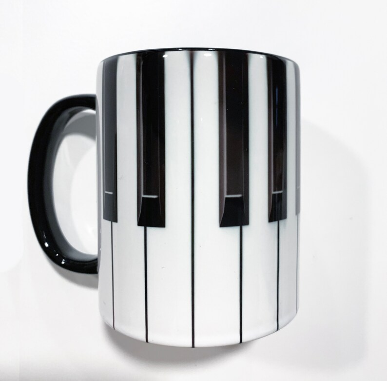 SLIGHTLY IMPERFECT ** Music Mug, Piano Keys Mug, Piano Keyboard Mug ...