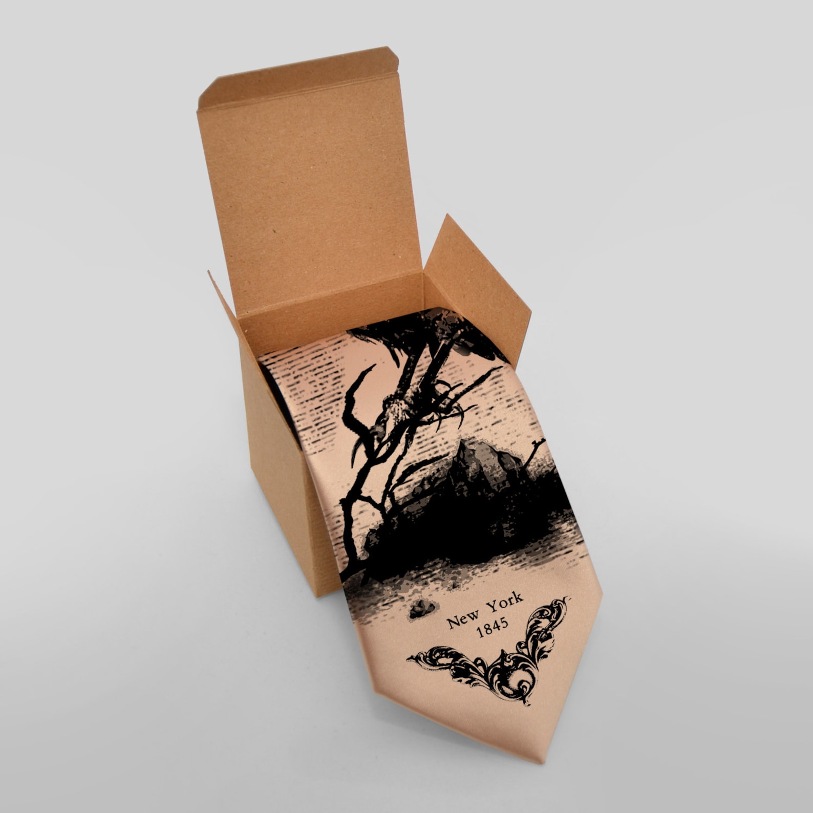 The Raven Necktie Book Necktie the Raven by Edgar Allan Tie - Etsy