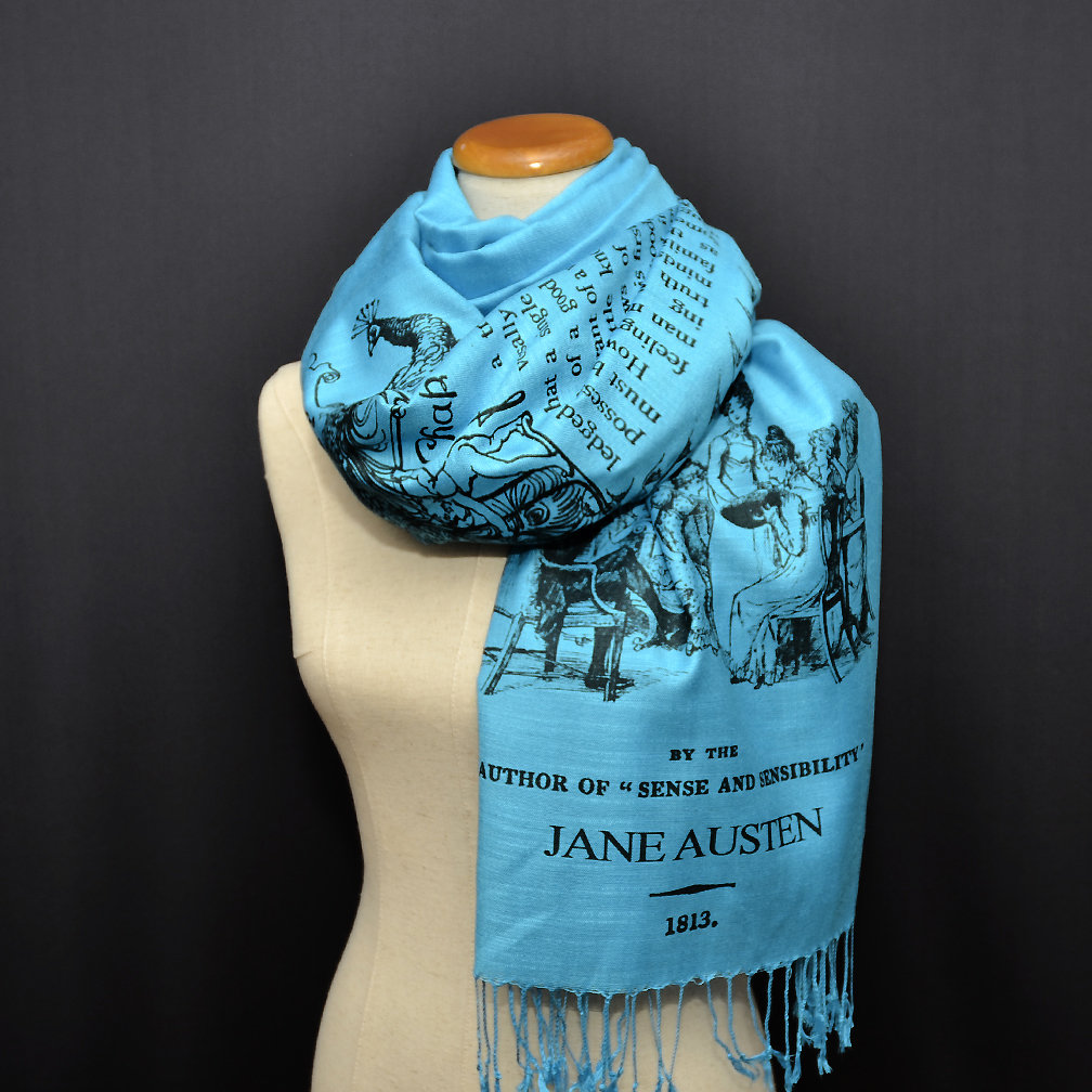 Pride and Prejudice by Jane Austen Scarf Shawl Wrap | Etsy
