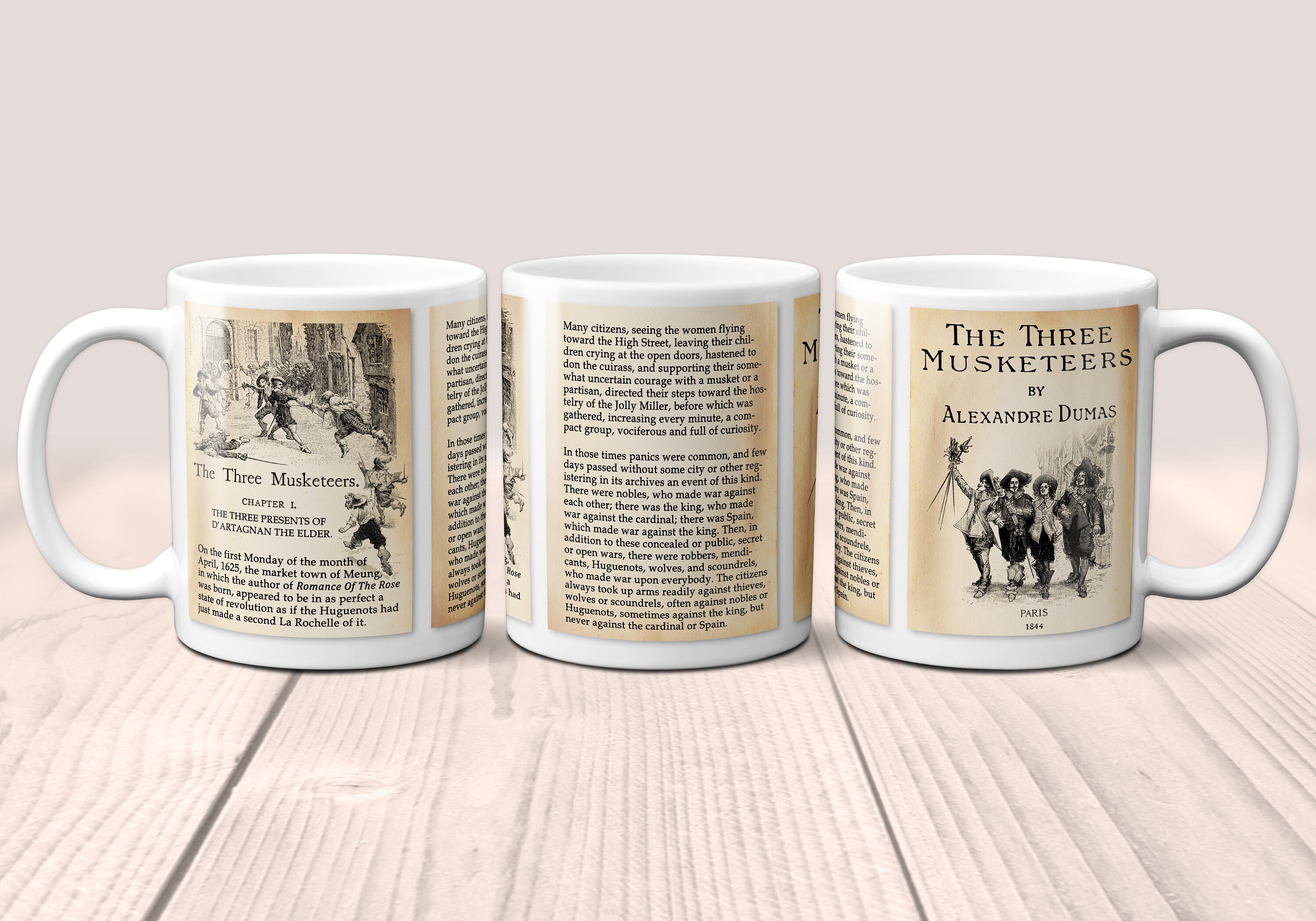 The Three Musketeers by Alexandre Dumas Mug. Coffee Mug With | Etsy