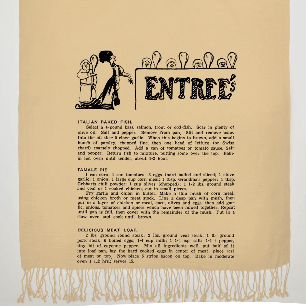 Recipe Scarf Cooking Scarf Cookbook Scarf Cooking Book - Etsy Israel