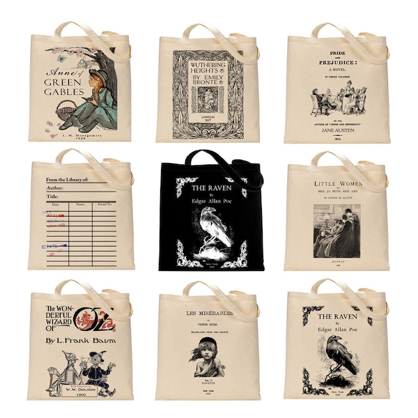 Library Book Bag - Etsy