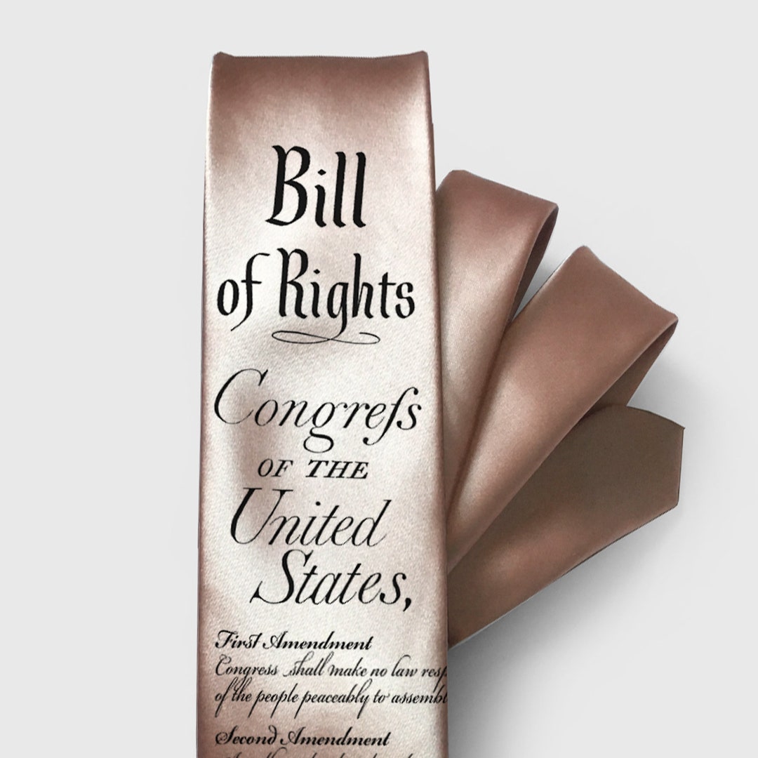 Bill of Rights Tie, Necktie With Bill of Rights. Lawmaker Gift ...