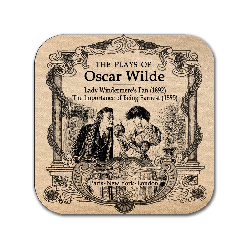 6 Coasters With Works of Oscar Wilde. De Profundis, Poems, the Happy ...