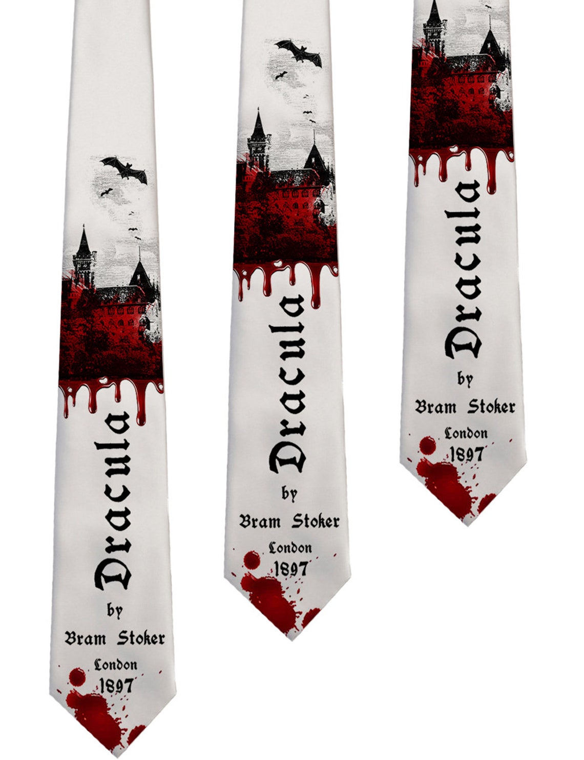 Dracula Necktie Book Necktie Dracula by Bram Stoker Tie - Etsy