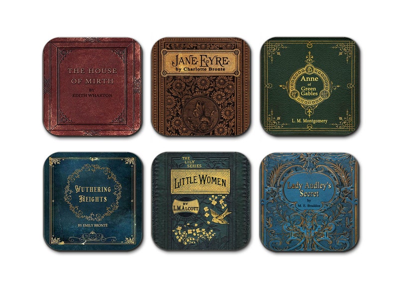 6 Coasters With Women's Novels. Written by Women for Women and About ...