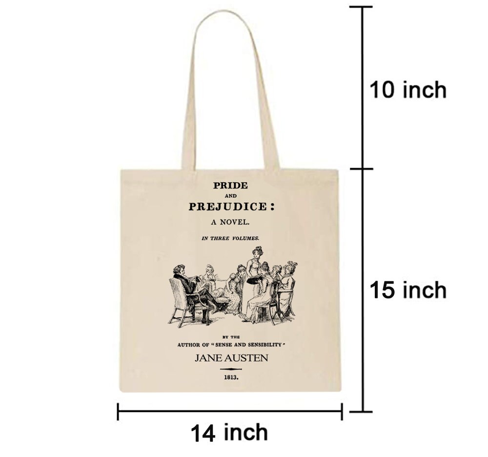 Literary Tote Bag. Handbag With Book Design. Book Bag. Library Bag ...