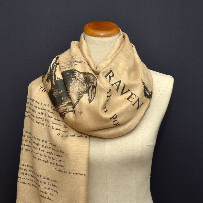 The Raven by Edgar Allan Poe Shawl Scarf Wrap - Etsy
