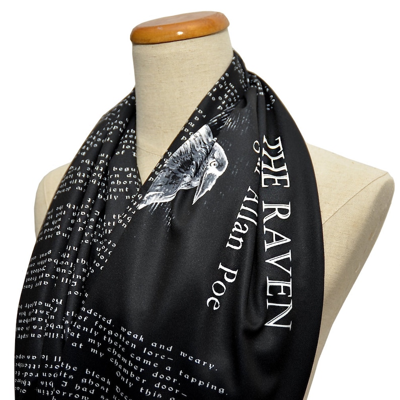 Edgar Allan Poe the Raven Infinity Scarf (long) - Etsy