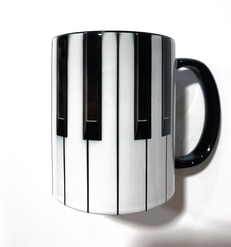 SLIGHTLY IMPERFECT ** Music Mug, Piano Keys Mug, Piano Keyboard Mug ...