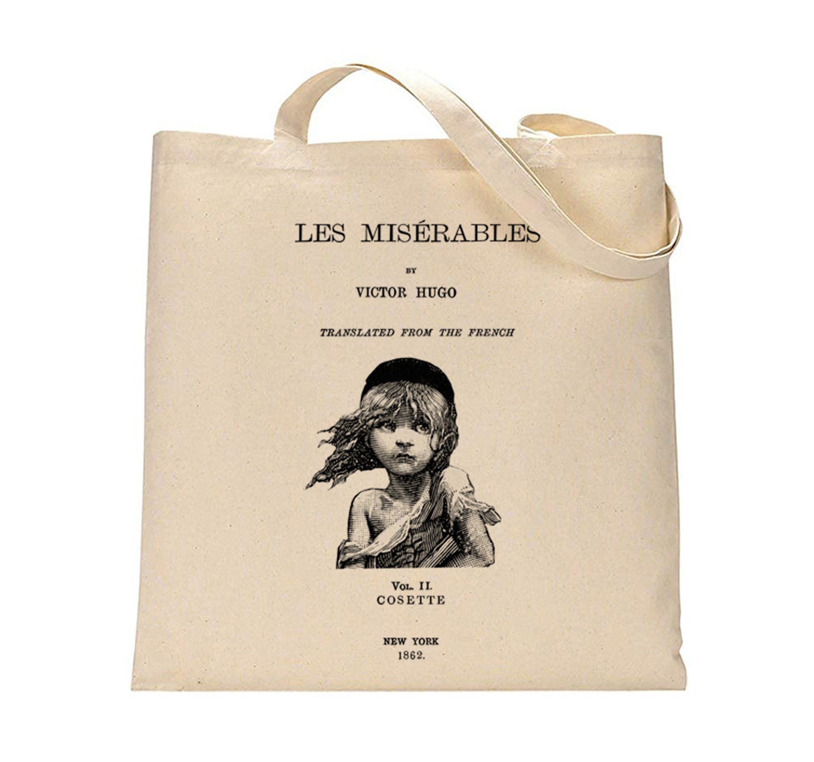 Literary Tote Bag. Handbag With Book Design. Book Bag. Library Bag ...