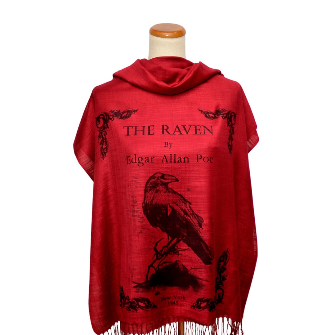 The Raven by Edgar Allan Poe Scarf/ Shawl/ Wrap - Etsy