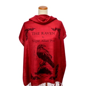 The Raven by Edgar Allan Poe Scarf/ Shawl/ Wrap - Etsy