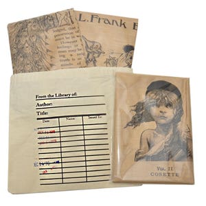 Library Card Tote Bag. Library Card With Day Due Stamps Handbag ...