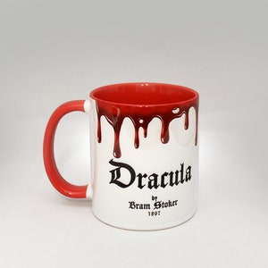 Dracula by Bram Stoker Mug. Coffee Mug With Dracula Book Design ...