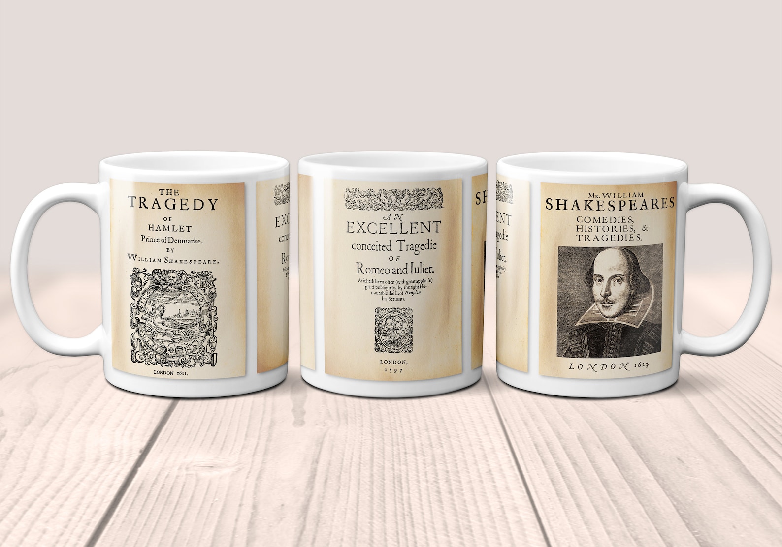 William Shakespeare Mug. Coffee Mug With Two Shakespeare's Plays ...