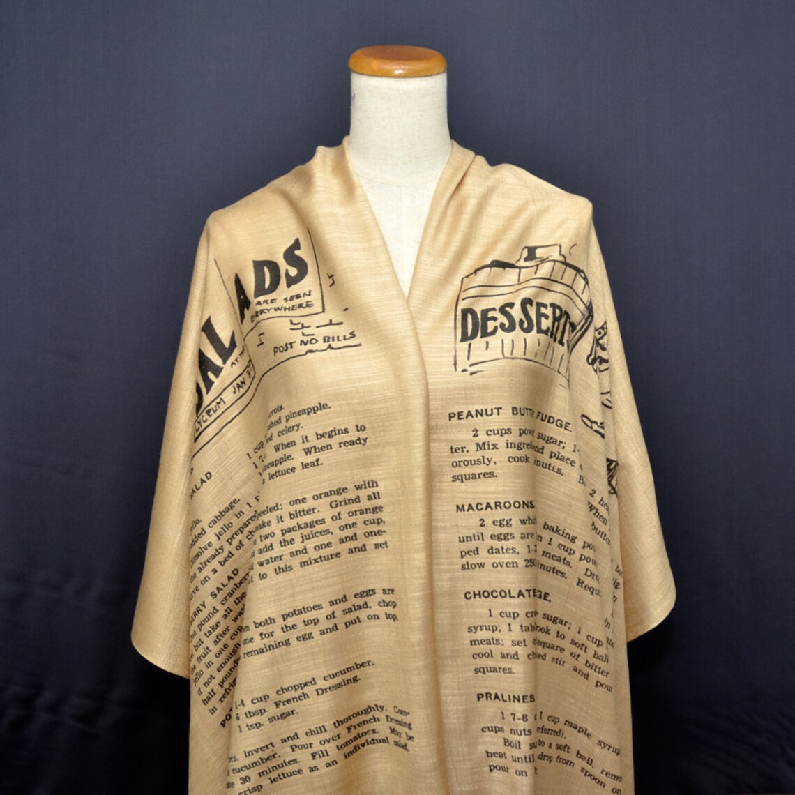 Recipe Scarf Cooking Scarf Cookbook Scarf Cooking Book - Etsy Israel