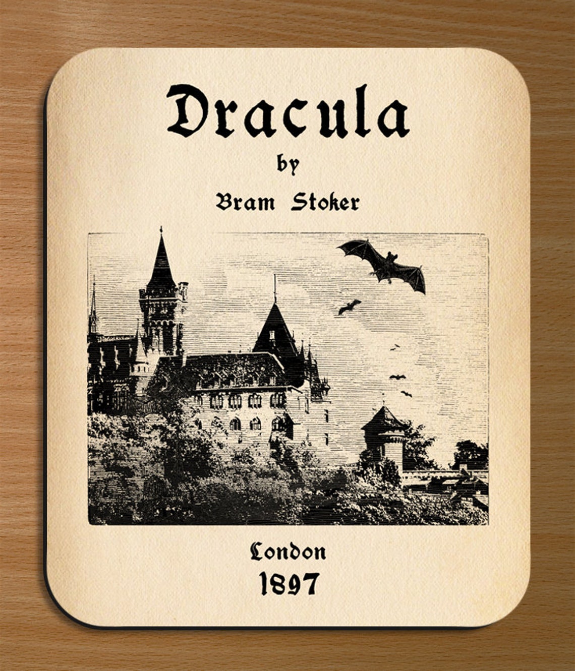Dracula by Bram Stoker Mouse Pad. Literary Mousepad With Dracula Book ...